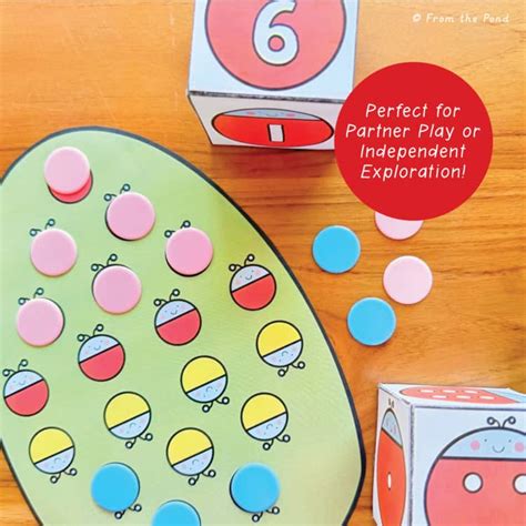 Ladybug Leaf Math Mats Playful Counting And Number Sense Games For K1