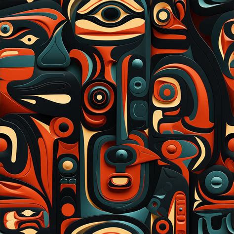 Tlingit Haida Formline Digital Paper Northwest Coast Art Scrapbook