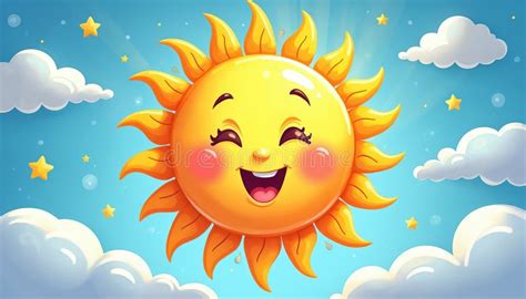 Joyful Cartoon Sun Stock Illustrations 14105 Joyful Cartoon Sun Stock Illustrations Vectors