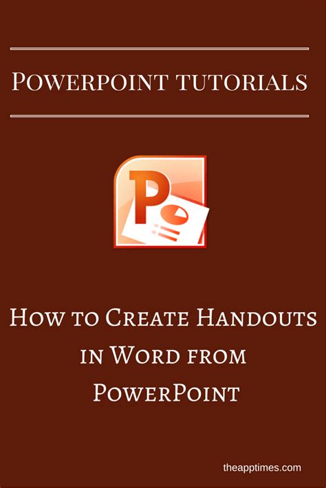 How To Create Handouts In Word From Your Powerpoint Presentation