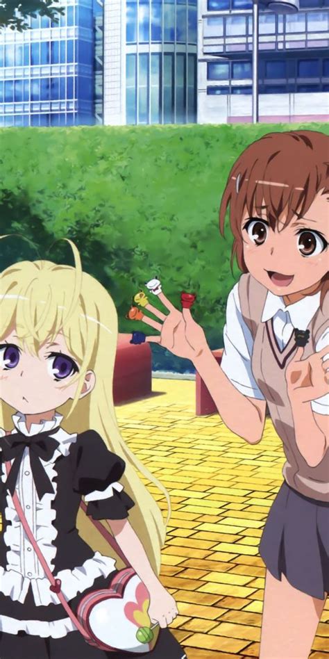 Завантажити шпалери на робочий стіл ПК Аніме Спідниця Шкільна Форма Карі Очі Каштанове