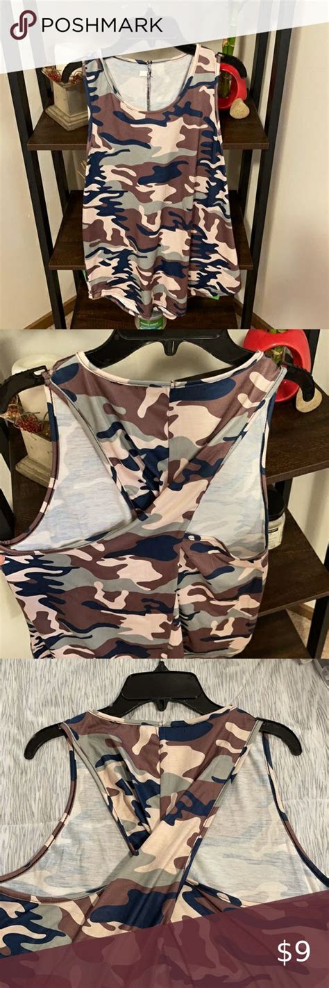 Cross Back Camo Tank Top Camo Tank Tops Tops Tank Tops