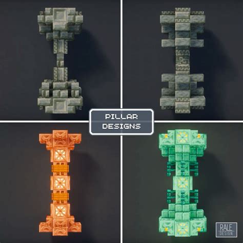 Minecraft 121 Pillar Designs Minecraft Pillar Build Minecraft