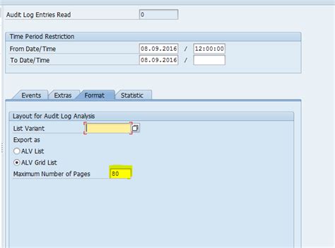 Solved Error While Exporting Audit Data In Sm20 Sap Community
