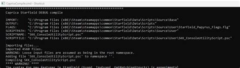 Papyrus Decompile And Compile Command Files With Caprica At Starfield Nexus Mods And Community