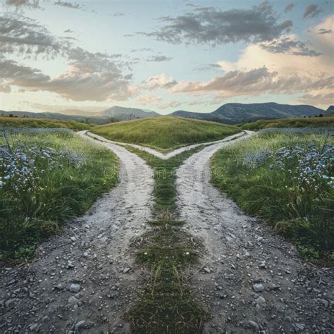 choosing between two paths leading to different outcomes and