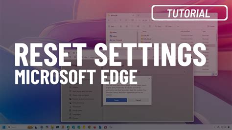 Microsoft Edge Reset Settings To Factory Defaults 2 Methods Youtube