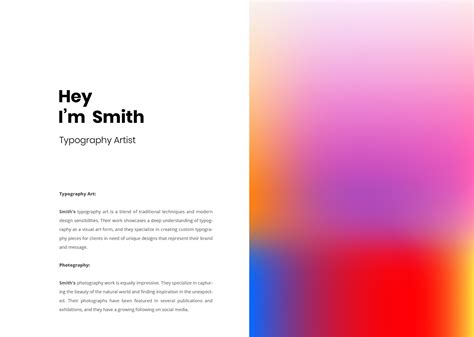 Free Download Modern Gradient Portfolio Template Behance