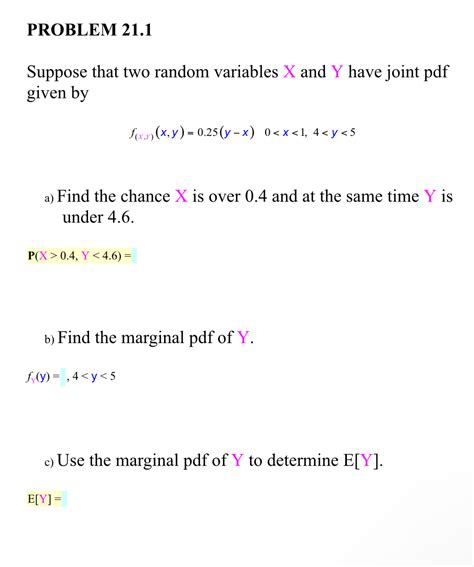 solved problem 21 1suppose that two random variables x ﻿and