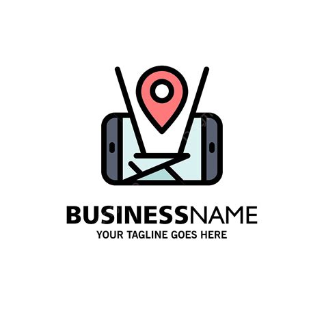 Map Mobile Location Technology Business Logo Template Flat C Com Con App Application Png And
