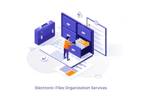 Premium Vector Conceptual Template With Man Standing On Laptop