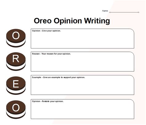 Free Printable Opinion Writing Graphic Organizer