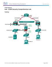 10 8 1 1 Lab CCNA Security Comprehensive Lab Docx CCNA Security Lab CCNA Security