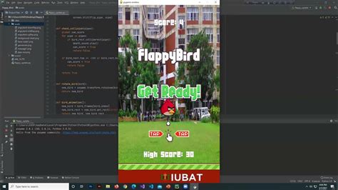 Flappy Bird Game Using Python In Pycharm Youtube