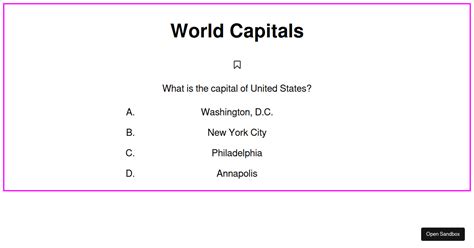 Quiz Codesandbox