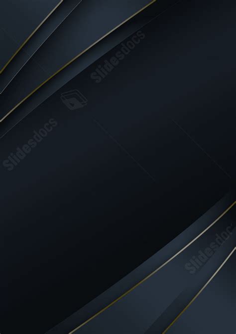 Golden Line Elements Infused Into Luxurious Dark Design Page Border