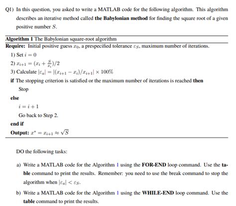 Solved Q In This Question You Asked To Write A Matlab Chegg
