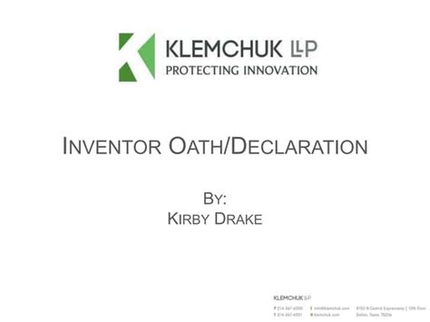 Inventor Oath Declaration Ppt
