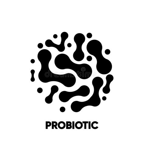 Probiotic Bacteria Logo Design Vector Illustration Stock Vector