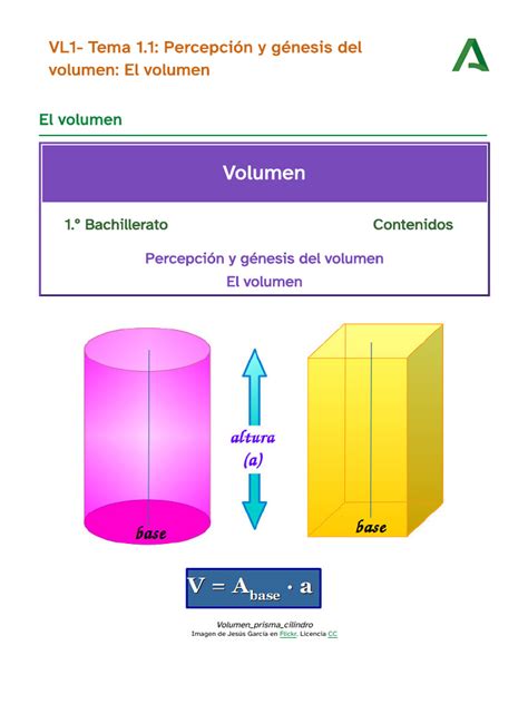 Vl1 Tema 1 1 Percepcion Y Genesis Del Volumen El Volumen Pdf