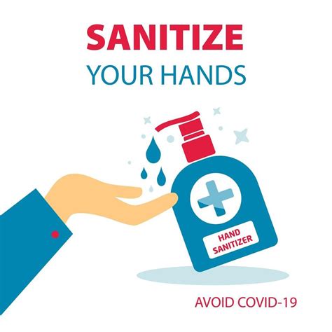 Sanitize Your Hands Poster Hand Logo Hand Illustration Hand Sanitizer