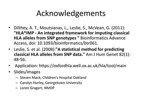 Ppt Imputing Hla Alleles From Snps Powerpoint Presentation Free Download Id2751194
