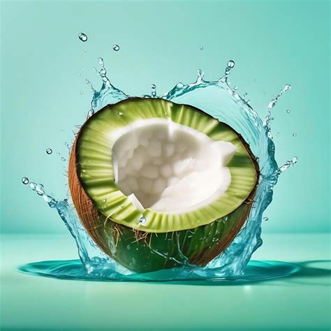 Premium Photo A Coconut With A Bite Taken Out Of It