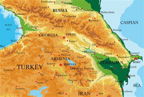 Azerbaijan Russia Map
