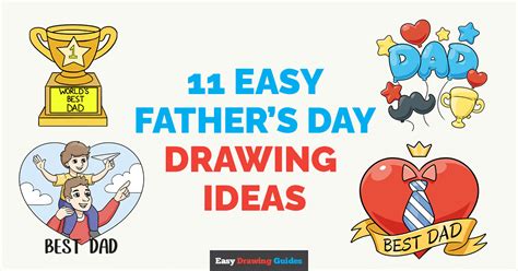 11 Easy Fathers Day Drawing Tutorials