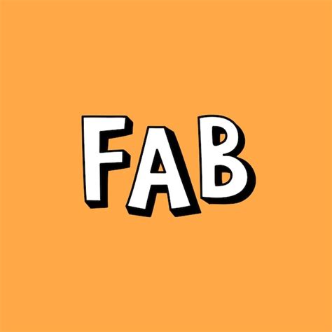 Fab 만화 그림자 글꼴 타이포그래피 벡터 무료 벡터