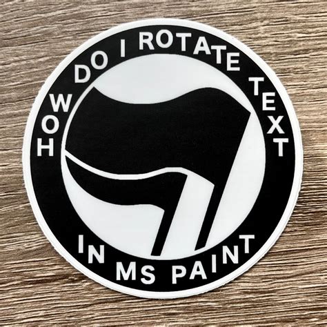 How Do I Rotate Text In MS Paint Sticker Etsy