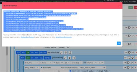 Reactor Editor Reactor Ui Status Errors Smart Home Community