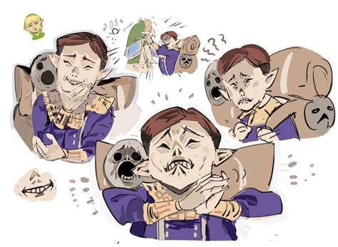 Link And Happy Mask Salesman The Legend Of Zelda And 1 More Drawn By