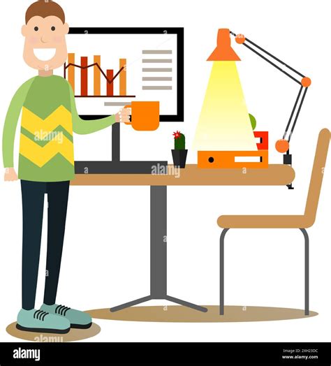 Website Developer Vector Illustration In Flat Style Stock Vector Image