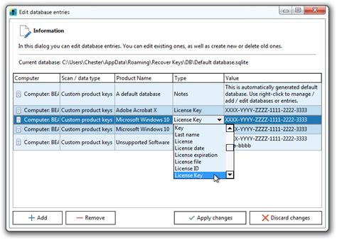 Product Key Databases