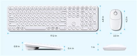 Seenda Wireless Keyboard And Mouse Usb And Type C 2 In 1 Receiver Sk73 3 Full Size