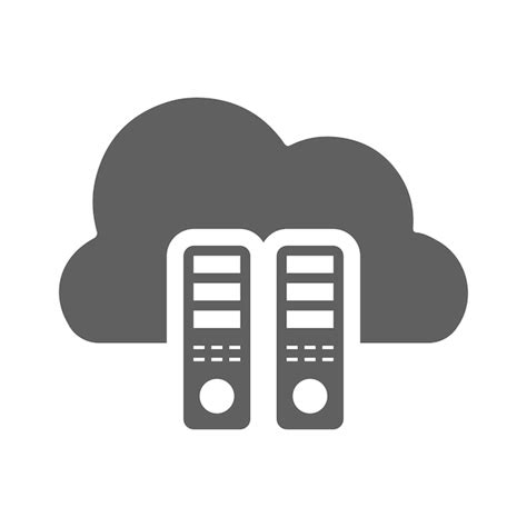 Premium Vector Storage Cloud Host Icon Gray Vector Graphics