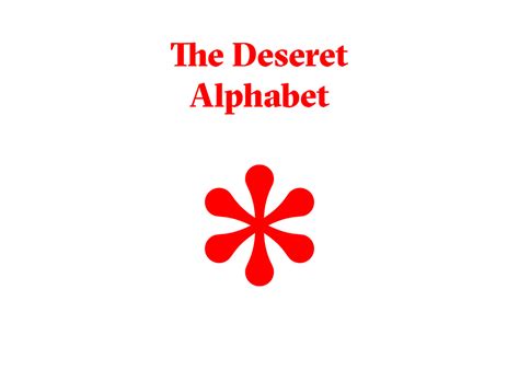 The Deseret Alphabet—typeface And History On Behance