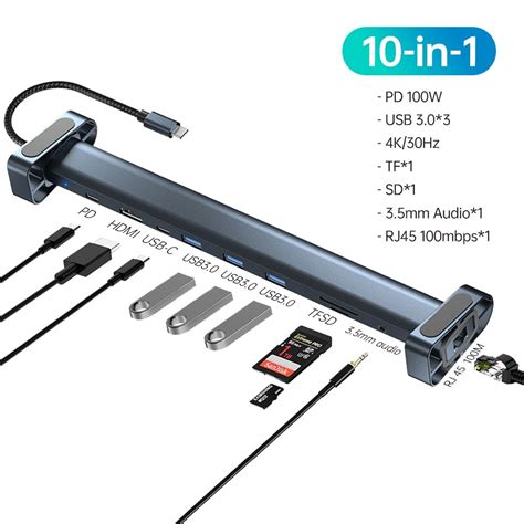 In Usb C Hub Docking Station Type C To K Hdmi Usb Pd W Charge Usb C Mm Jack