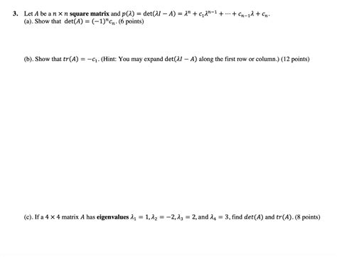 Solved Let A Be A N×n Square Matrix And