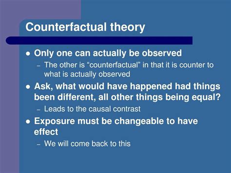 Ppt 3 Causal Models Part Ii Counterfactual Theory And Traditional