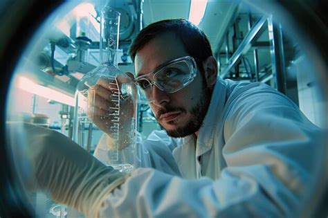 Premium Photo European Engineer Innovating Biochemical Products With Efficient Techniques And