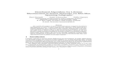 Distributed Algorithms For Lifetime Maximization In Sensor Networks Via