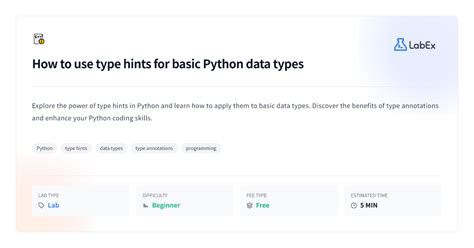 How To Use Type Hints For Basic Python Data Types Labex