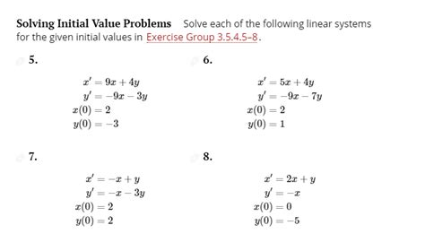 solved solving initial value problems solve each of the