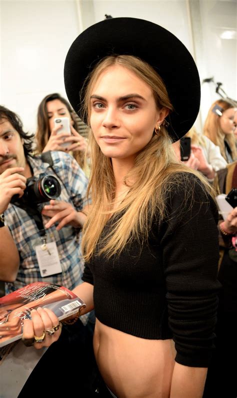 Cara Delevingne At Backstage Of Burberry Fallwinter Fashion Show