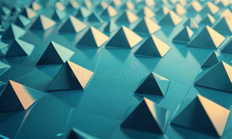 3d Geometric Pattern Overlapping Triangular Shapes In Shades Blue And Green With Gradient