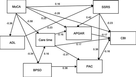 Path Analysis Plot With Standardized Coefficients Only Significant