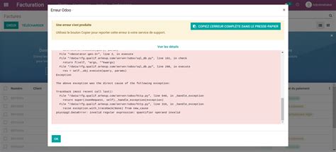 Create Invoice Move Invalid Regular Expression Quantifier Operand