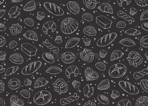 Bakery Seamless Background Stock Vector Illustration Of Doodle 114237515